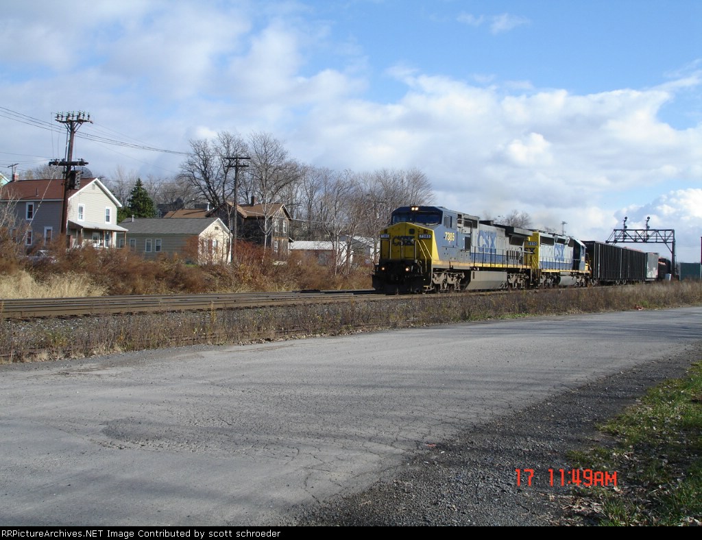 CSX 7385 & CSX 8110 make up this WB Q393